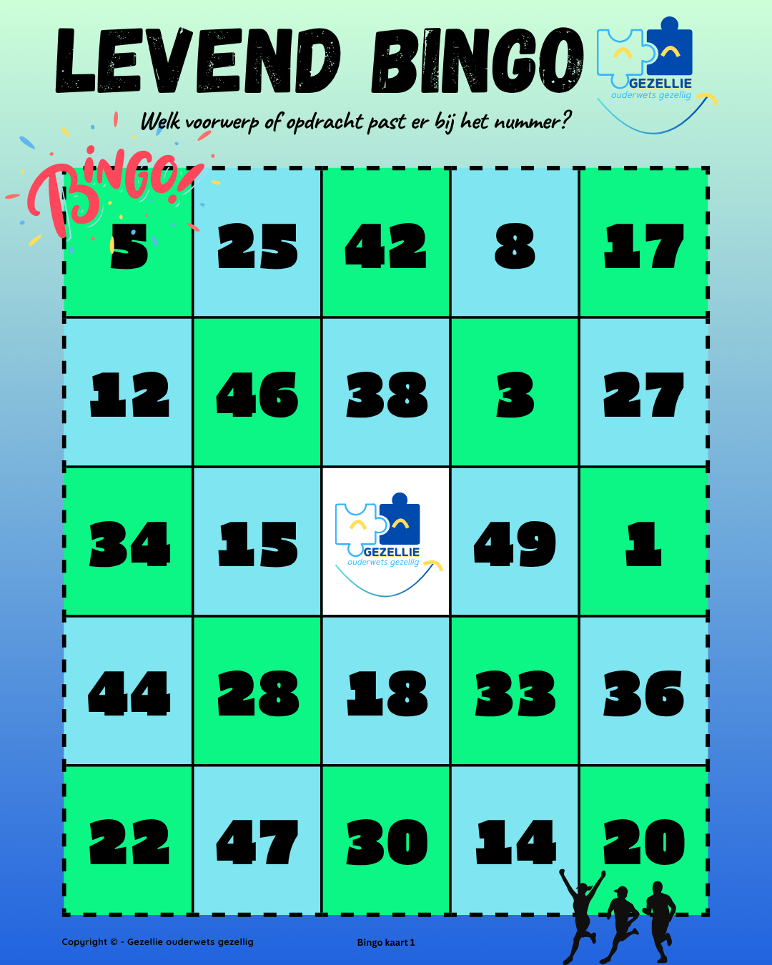 Levend Bingo - Spicy editie voor 18+ - Gezellie - ouderwets gezellig